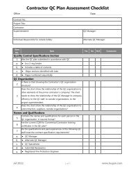 contractor quality control (qc) plan assessment checklist - kugan.com