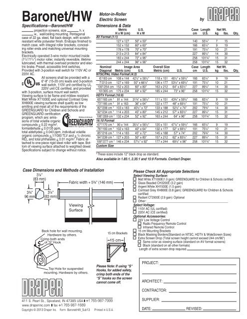 Submittal - Draper, Inc.