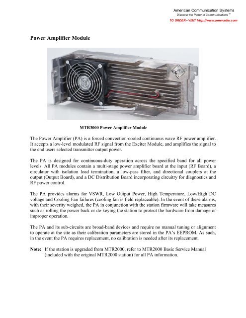 Power Amplifier Module