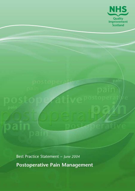 Postoperative Pain Management