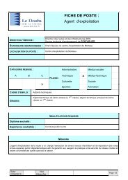 fiche de poste agent de garderie periscolaire