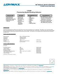 DYMAX 1186-M Series Medical Device Adhesives Product Data Sheet