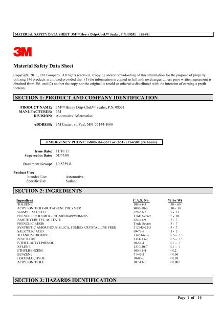 MSDS - 3M