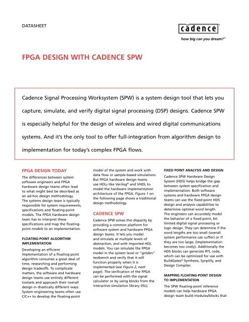 fpga design with cadence spw - Cadence - Cadence Design Systems