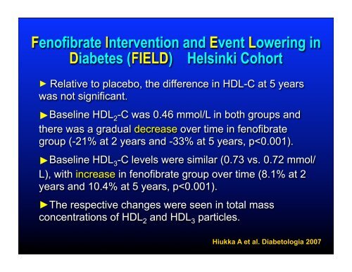 Veterans Affairs HDL Inte