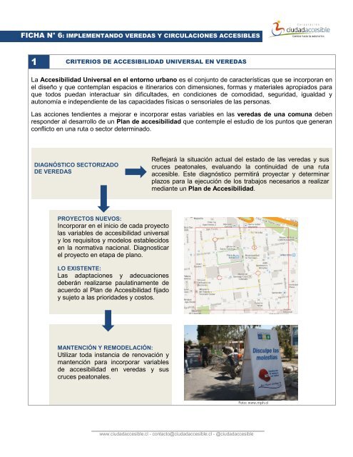 Ficha 6 Veredas Y Cruces Peatonales Accesibles