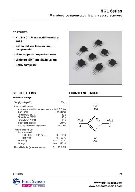 HCL pressure sensor - Sensortechnics