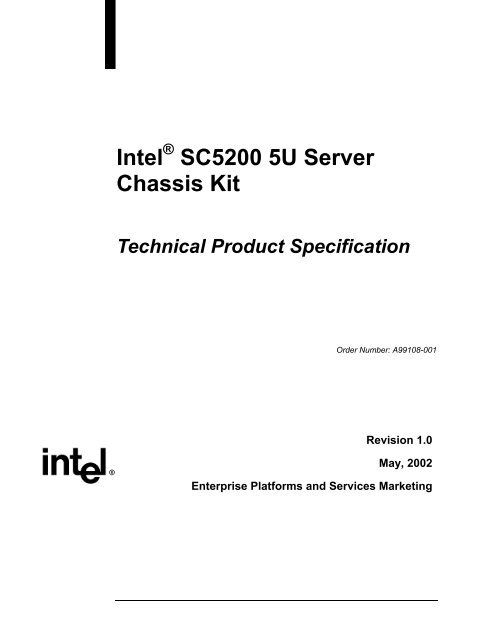 Intel SC5200 5U Server Chassis Kit - Viglen Download