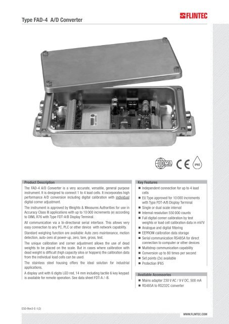 FAD-4 Data Sheet - Flintec Polska