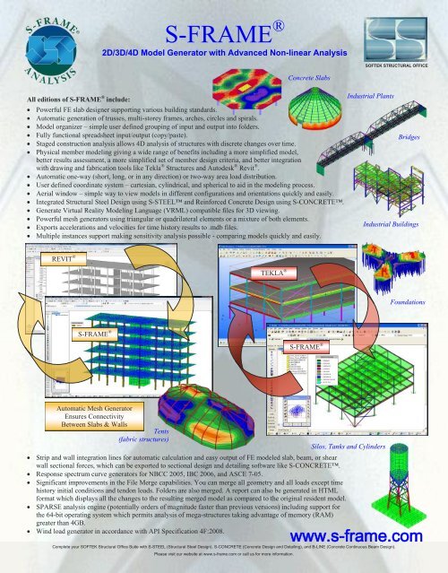 2D/3D/4D Model Generator with Advanced Non - S-FRAME ...