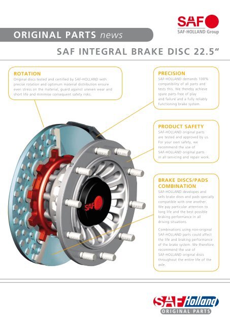 SAF INTEGRAL Brake Disc 22.5â - saf-holland