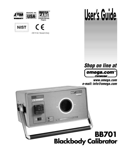 BB701 Blackbody Calibrator Manual - NEWPORT