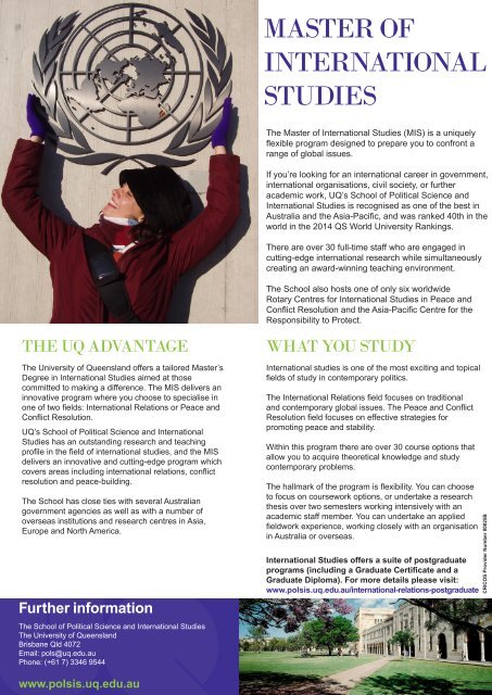 MASTER OF INTERNATIONAL S