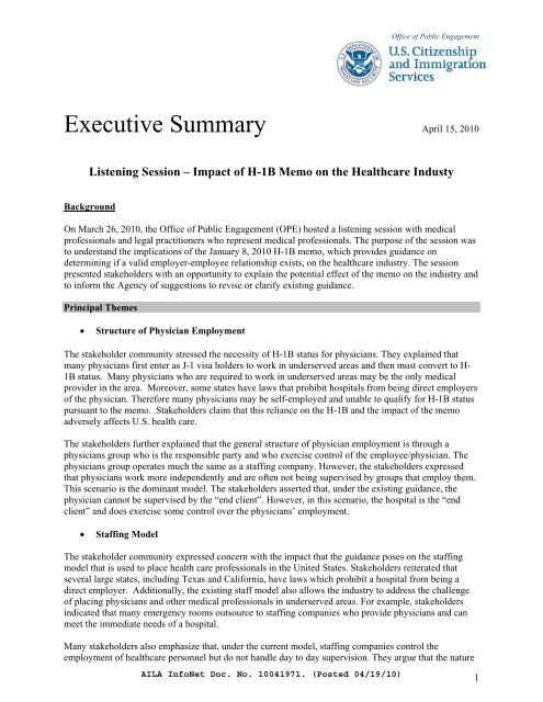 Executive Summary - Immigration Lawyer