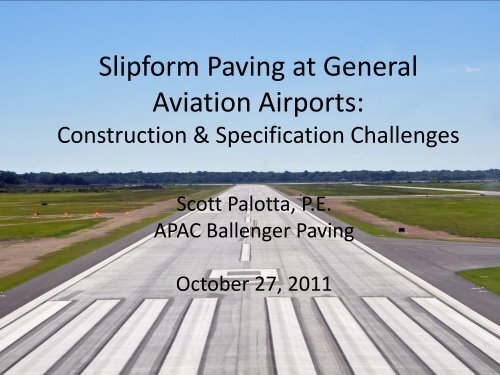 Slipform Paving at General Aviation Airports