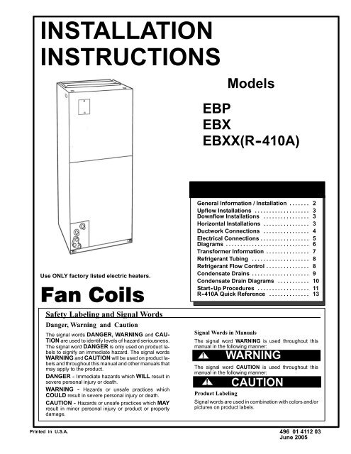 INSTALLATION INSTRUCTIONS