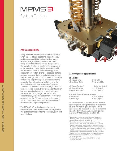 MPMS 3 Options - Quantum Design, Inc.
