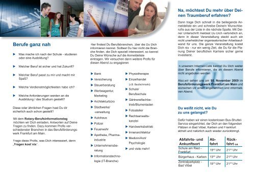 Infoblatt zum download! - Rotary