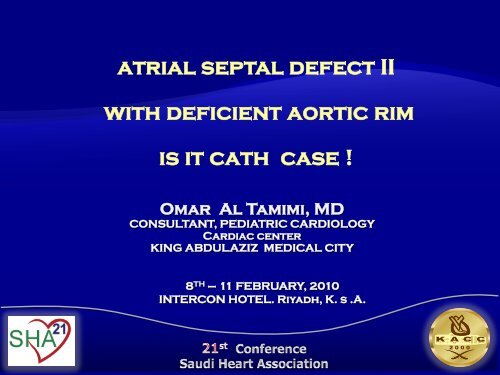 atrial septal defect II with deficient aortic rim is it cath case