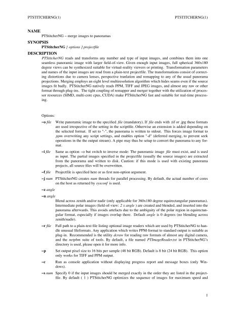 Name Synopsis Description 