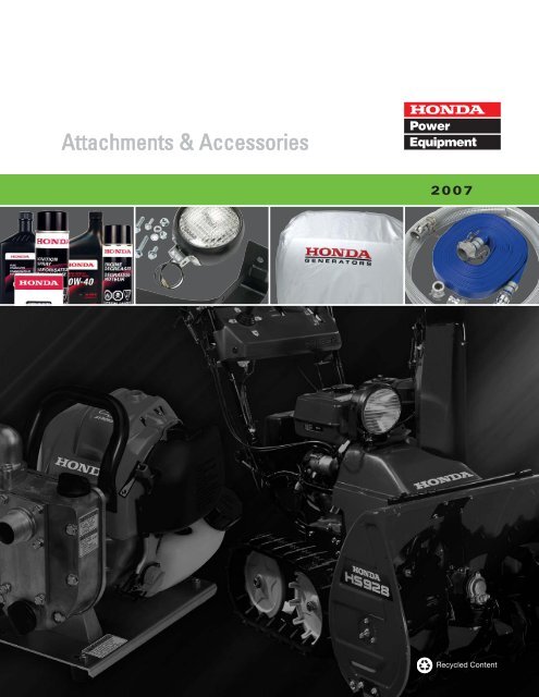 Attachments & Accessories - Honda Power Equipment