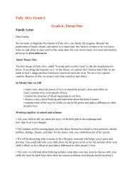 Fully Alive Grade 4 Grade 4, Theme One