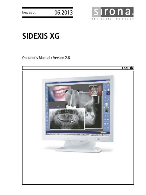 SIDEXIS XG - Sirona - Technical Documentation