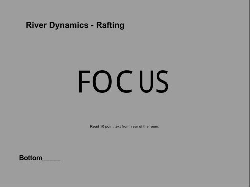 River Dynamics - Rafting - Frostburg