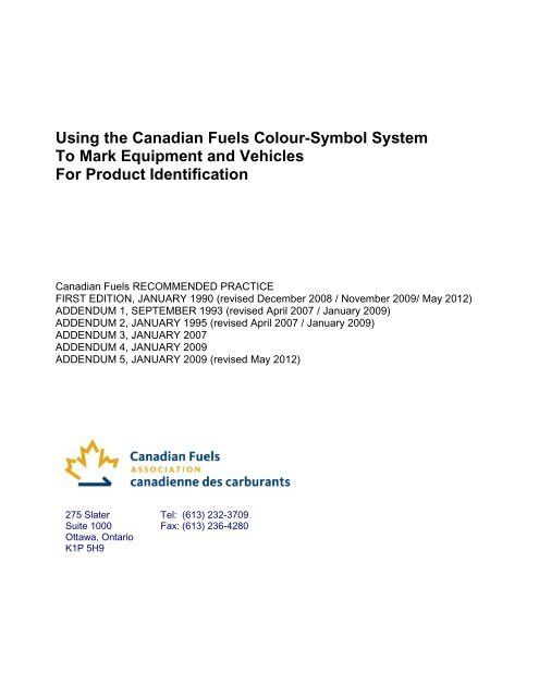 Using the Canadian Fuels Association Colour-Symbol System to ...