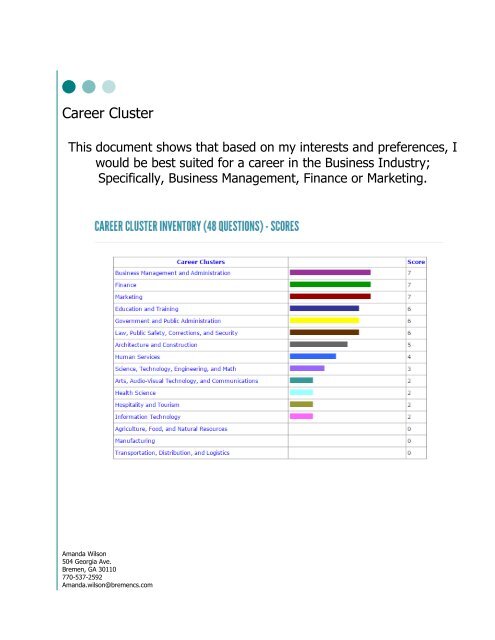 Career Cluster