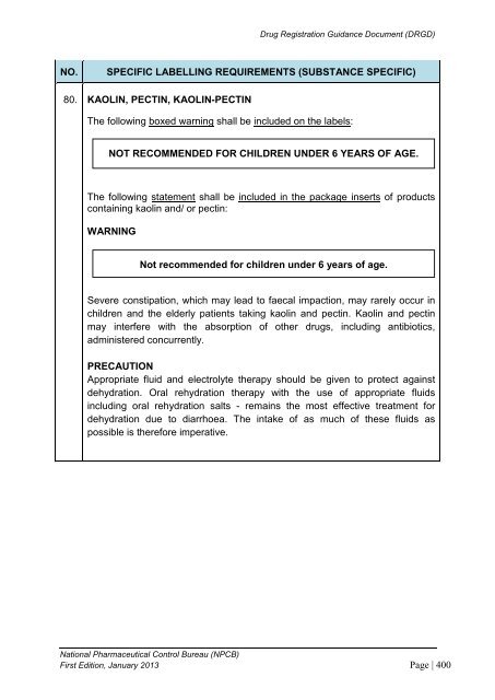 Drug Registration Guidanc