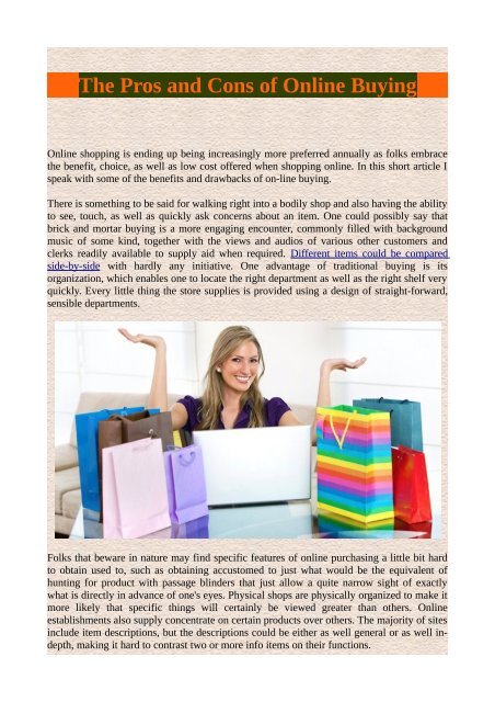 The Pros and Cons of Online Buying