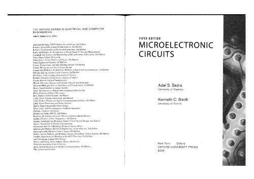 MICROELECTRONIC CIRCUITS