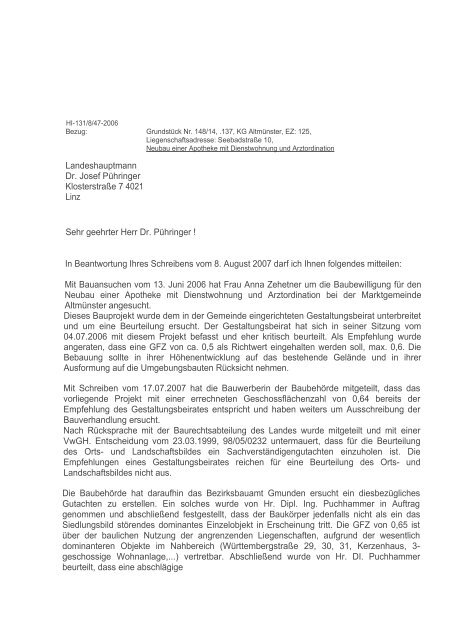 Lesen Sie mehr! Der Brief an Herrn Dr - Lilienapotheke