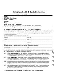 Exhibitors Health & Safety Declaration Form 2014 - BTME