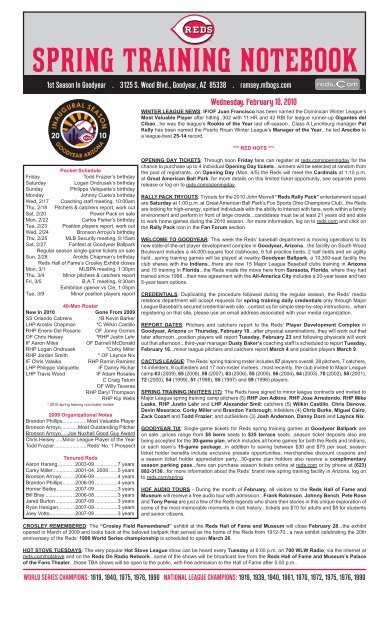 Cincinnati Reds Roster 2008