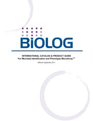 Microbial Community Analysis EcoPlate™ - Biolog Inc.