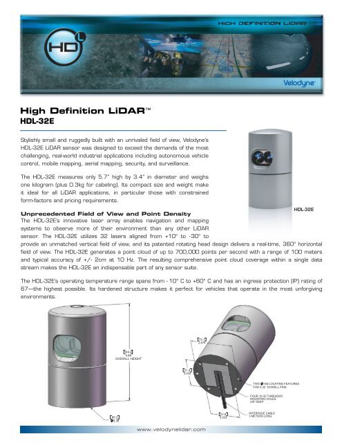 HDL-32E - Velodyne Lidar