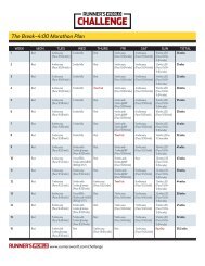 Marathon Training Plan for Advanced Runners - Runner's World