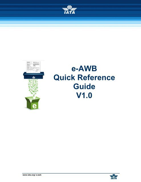 e-Awb Quick Reference Guide V1.0