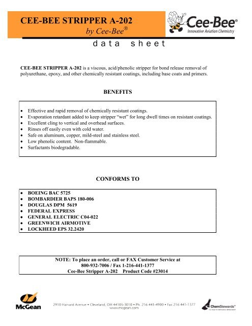 CEE-BEE STRIPPER A-202 - McGean