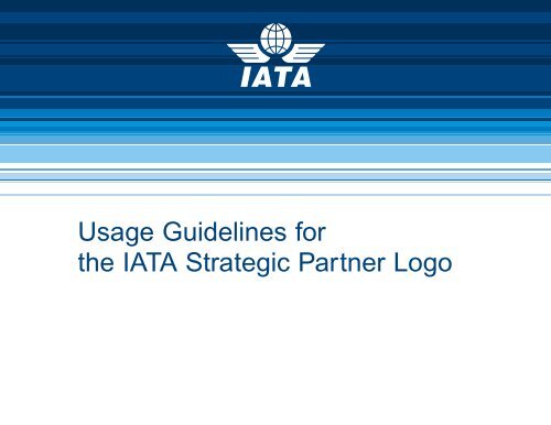 Usage Guidelines for the IATA Strategic Partner Logo