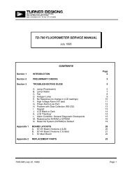 Turner Designs Little Dipper Fluorometer Instruction Manual