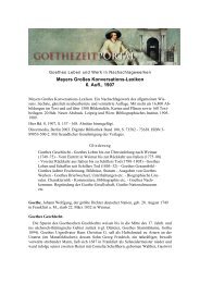 Goethe und seine Zeitgenossen gehen online - Das Goethezeitportal