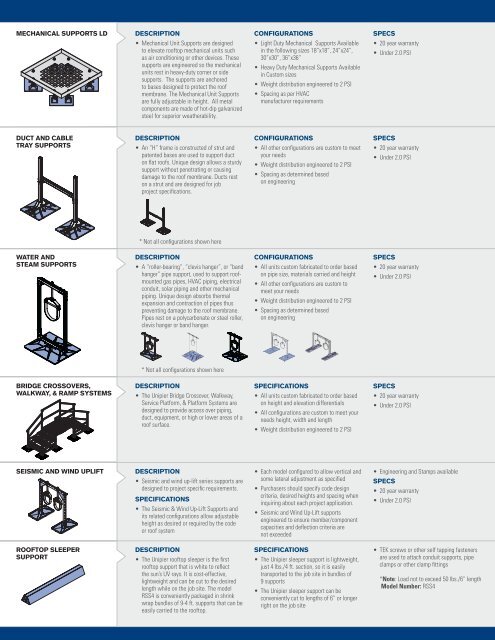 MECHANICAL SUPPORTS LD DE