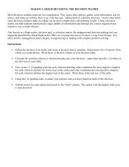 Values Inventory Worksheet