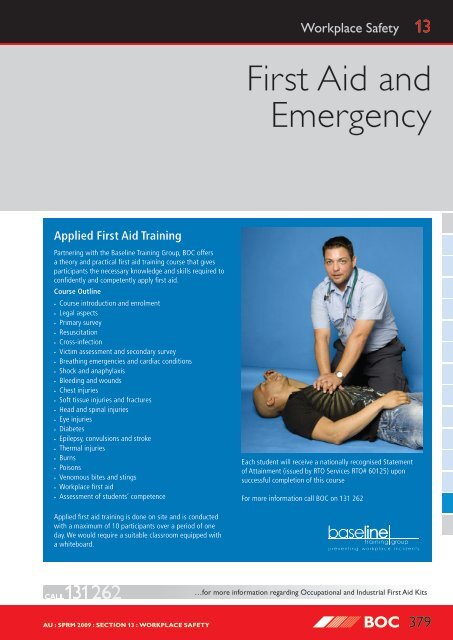 First Aid and Emergency - BOC World of Welding