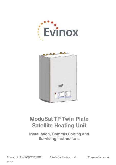 ModuSat TP Twin Plate Satellite Heating Unit Installation ... - Evinox