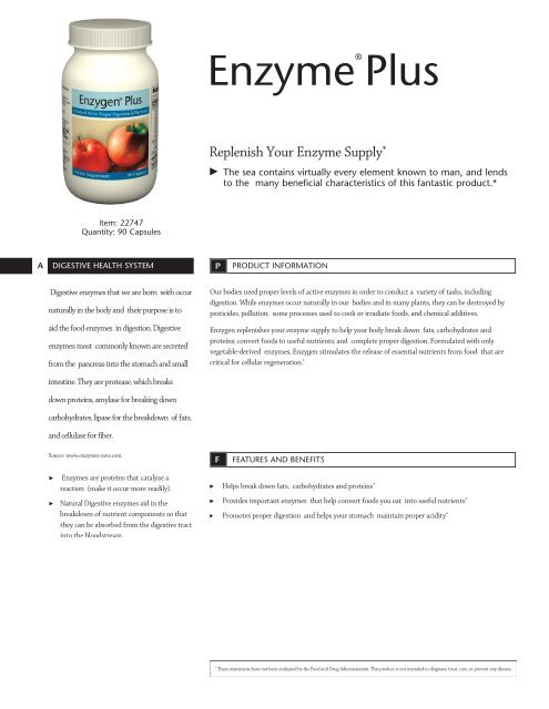 Enzyme® Plus - Unicity International