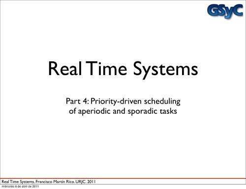 Part 4 Priority Driven Scheduling Of Aperiodic And Sporadic Tasks